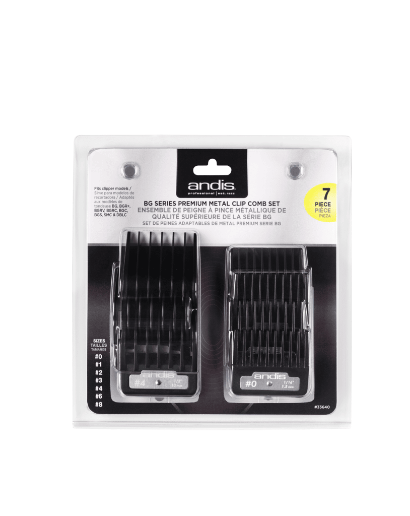 Andis BG Series Premium Metal Clip Comb Set 7-Pieces #33640 - Barber Depot - Barber Supply