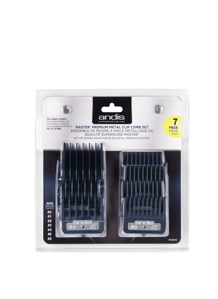 Andis Master Premium Metal Clip Comb Set 7-Pieces #33645 - Barber Depot ...