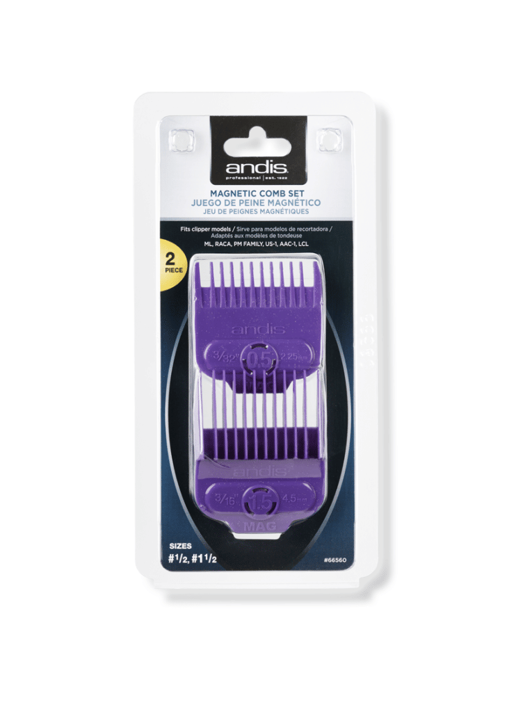 Andis Master Single Magnetic Comb Set #0.5 & #1.5 #66560 - Barber Depot ...