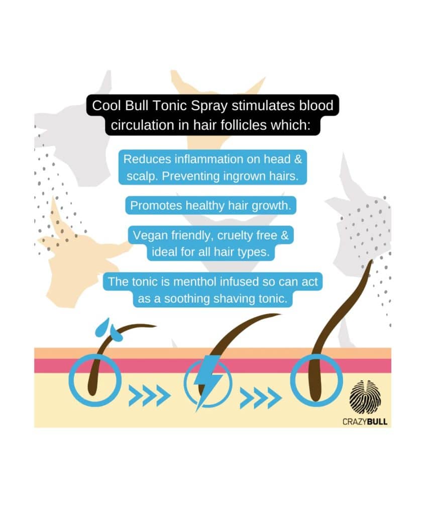 Crazy Bull Cool Bull Tonic Spray 275ml - Barber Depot - Barber Supply