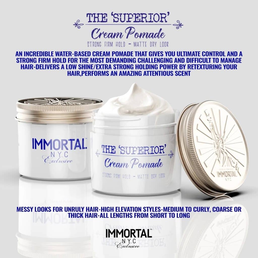 Immortal NYC - The "Superior" Cream Pomade - Barber Depot - Barber Supply