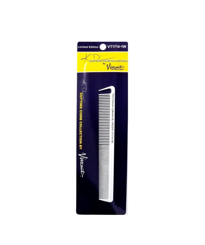 Vincent KD Ceramic White Hook All Purpose Comb #VT1714-1W - Barber ...
