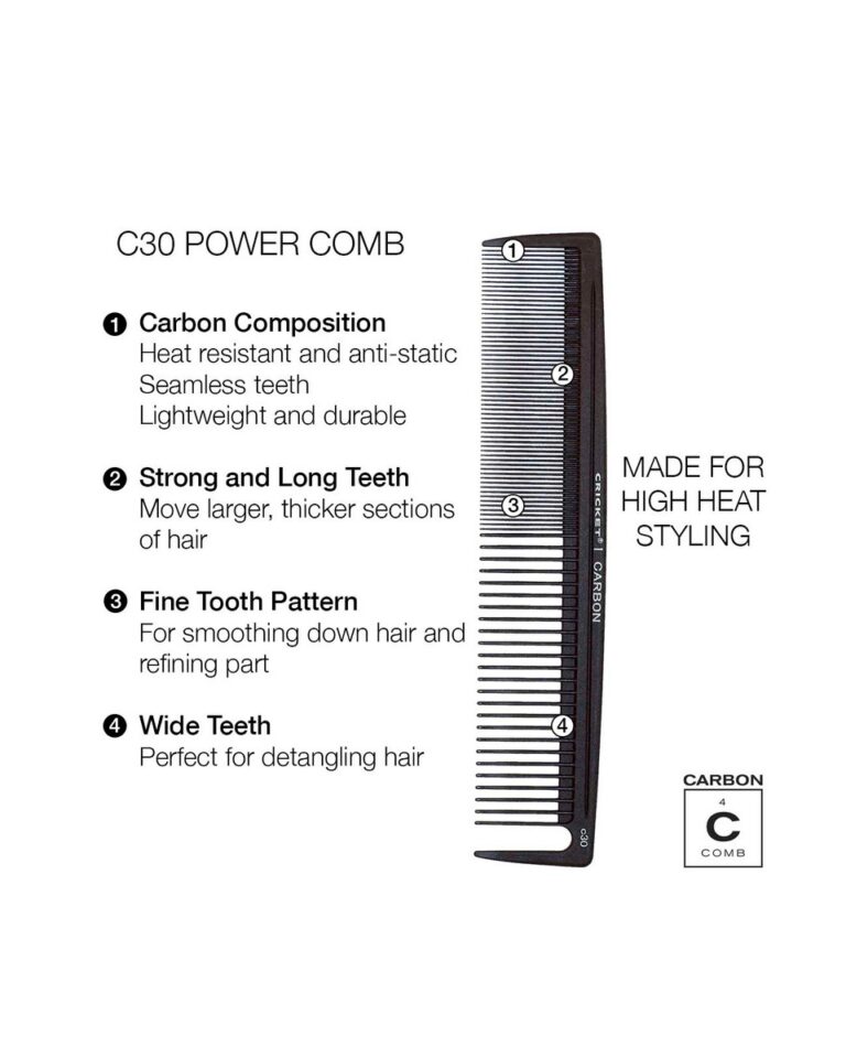 Cricket Carbon C30 Power Comb - Barber Depot - Barber Supply
