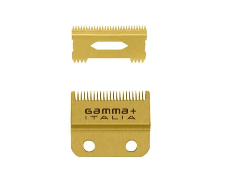Gamma Fixed Gold Fade Blade with Gold Slim Deep Tooth Cutter #GP521G ...