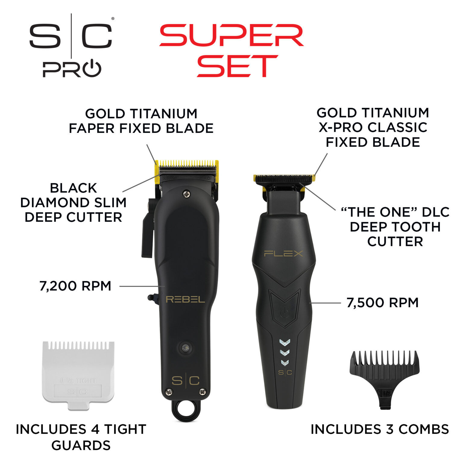 StyleCraft Pro Super Set #SC326B - Barber Depot - Barber Supply
