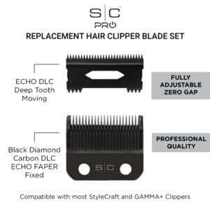 StyleCraft Echo Clipper Blade with Deep Tooth Cutter #SC545BL - Barber ...